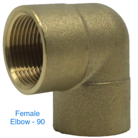 Brass Female Elbow - 90 – Marine Air Con Spares